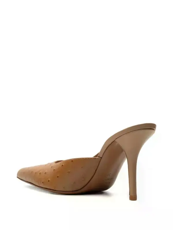 GIABORGHINI Leather Pointed Toe Mules - Brown