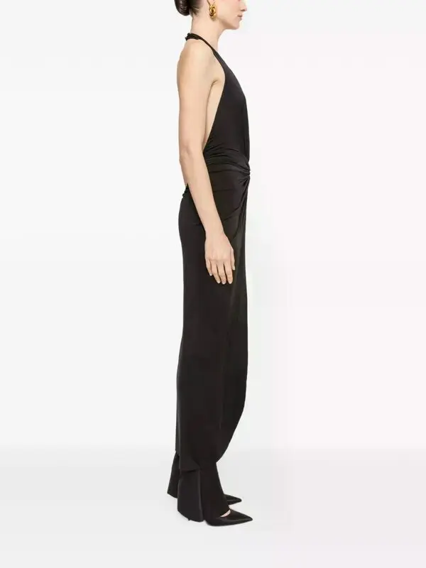 NISSA Backless Layered Jumpsuit - Black