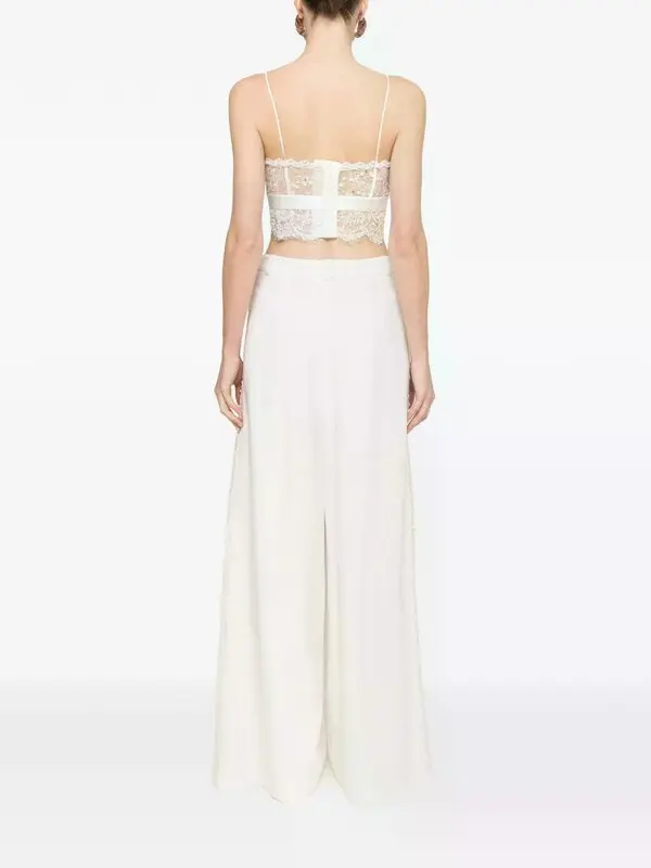 NISSA Lace Insert Wide Leg Trousers