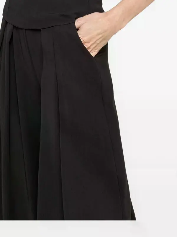 NISSA High-rise Palazzo Trousers - Black