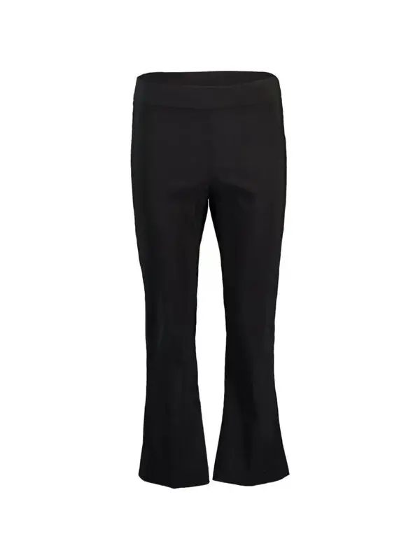 Avenue Montaigne Crop Flare Trousers - Black