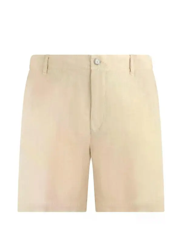 120% Lino Elasticated-waist Shorts - Neutrals