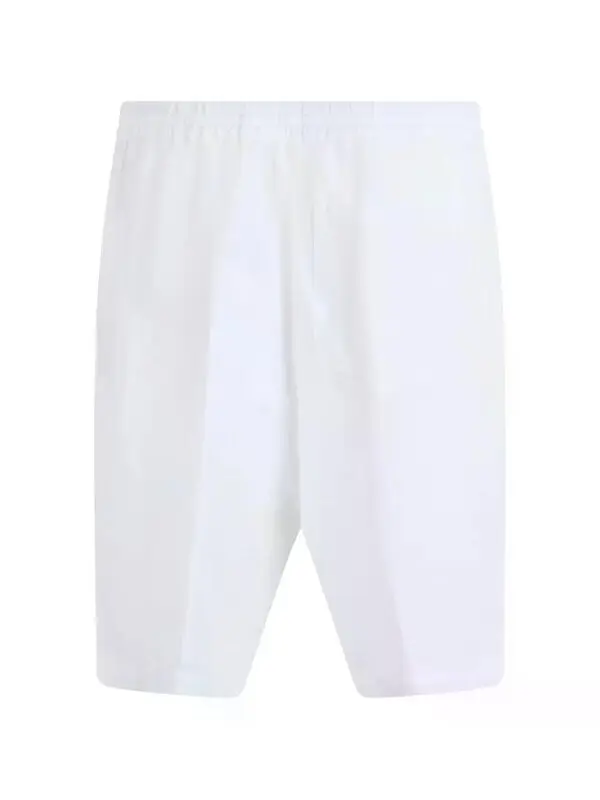 120% Lino Drawstring-waist Shorts - White