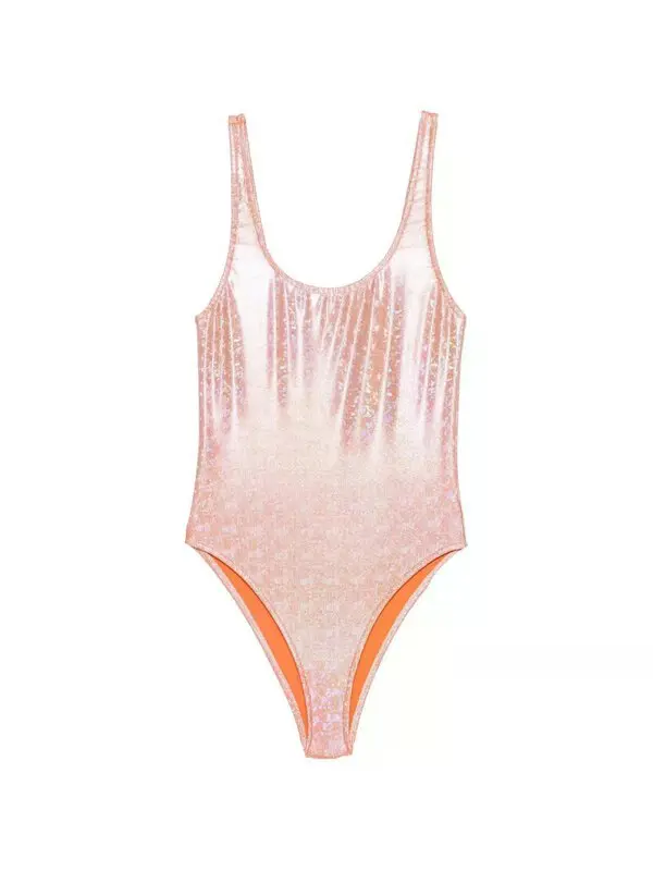 BARBARA BOLOGNA Metallic-finish One Piece Swimsuit - Pink