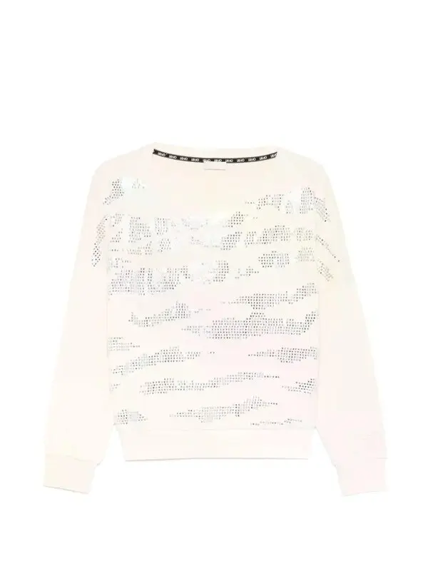 Liu Jo Crystal-embellished Sweatshirt - Neutrals