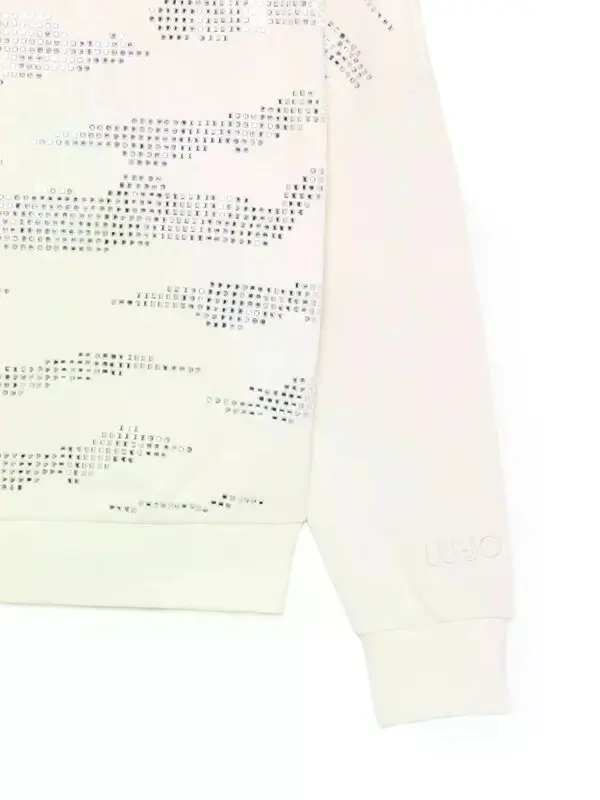 Liu Jo Crystal-embellished Sweatshirt - Neutrals