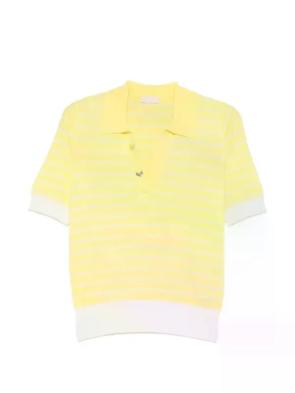 Liu Jo Striped Polo Knitwear - Yellow
