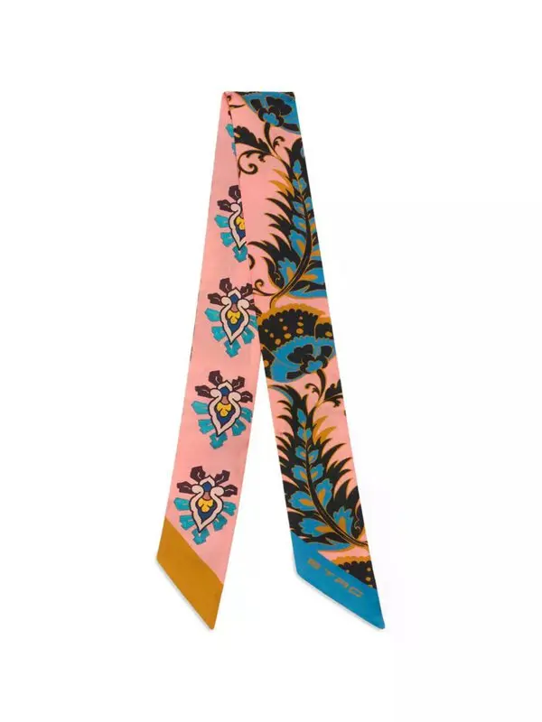 Etro Paisley Floral Scarf - Pink