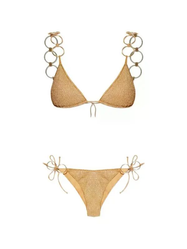 Oseree Ring-embellished Bikini - Gold