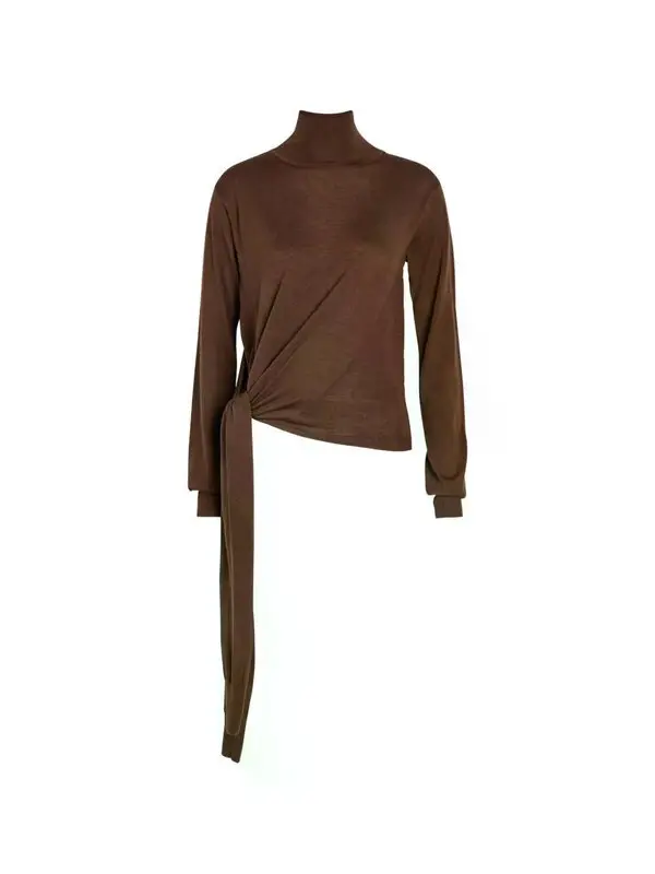 RÓHE Tie-detail Roll-neck Knitwear - Brown