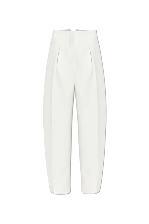 Jacquemus Ovalo Crease Trousers - White