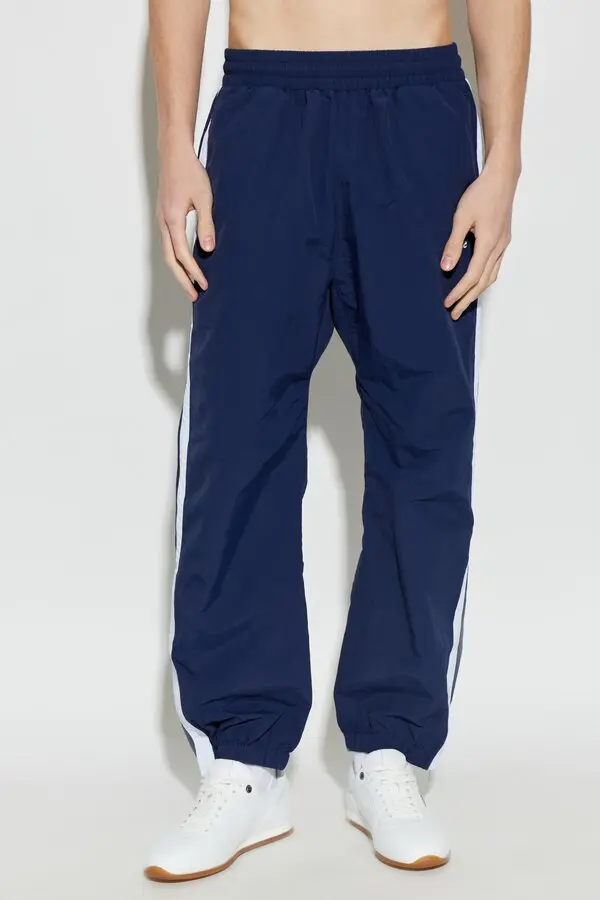 Rhude Trousers With Cuffed Legs - Navy Blue