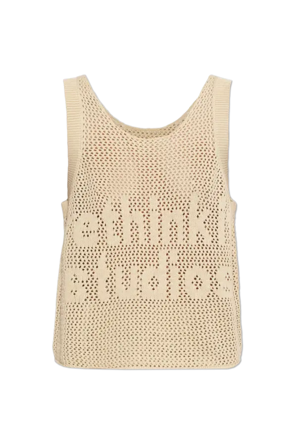 RETHINKIT STUDIOS Loose-fit Sleeveless Top - Beige