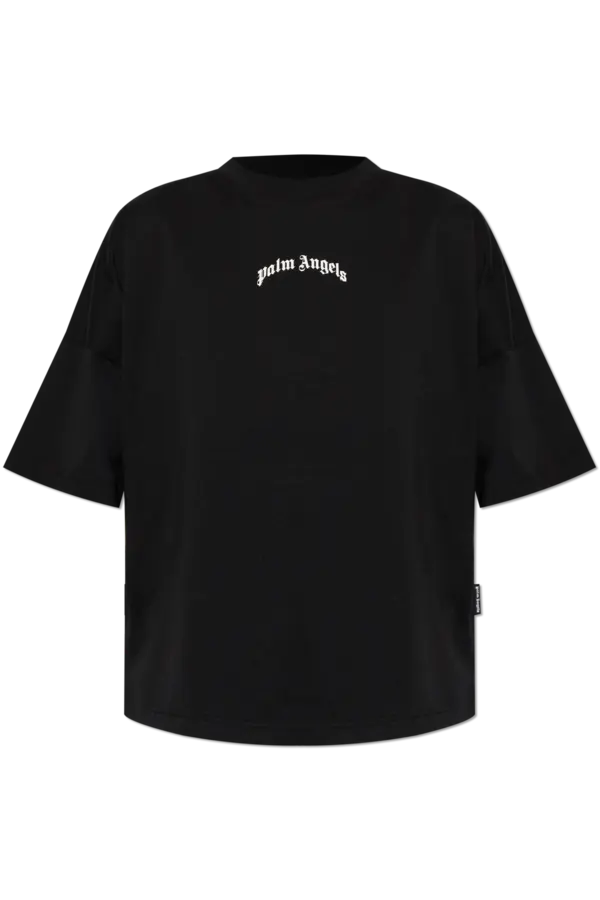 Palm Angels T-shirt With Printed Logo - Black