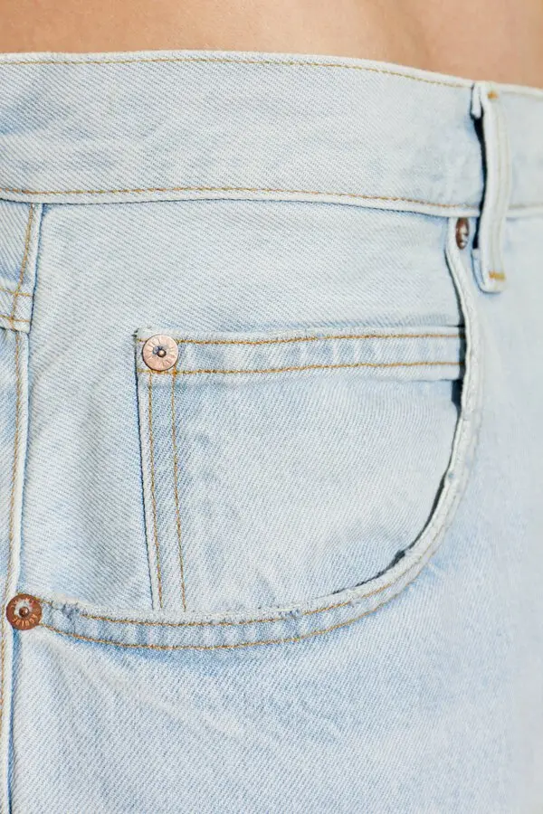 AGOLDE Fusion Straight Wide Leg Jeans - Light Blue
