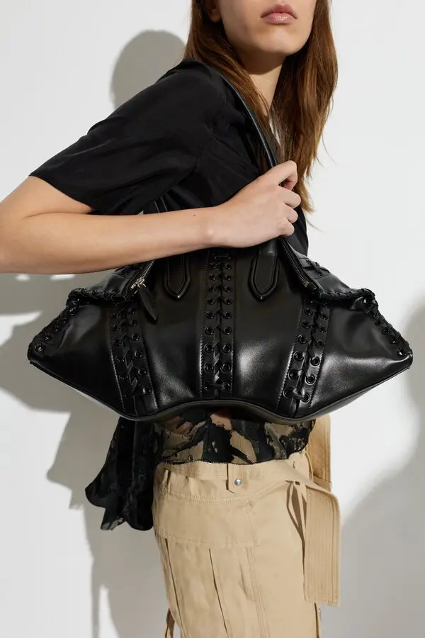 Alexander McQueen Manta Shoulder Bag - Black