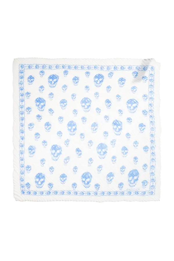 Alexander McQueen Pleated Scarf - Light Blue