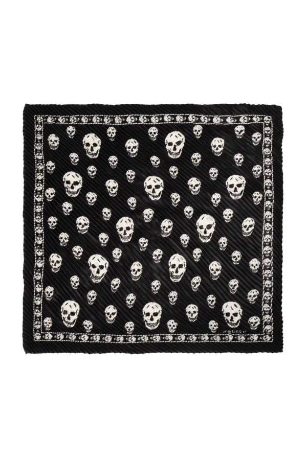 Alexander McQueen Pleated Scarf - Black