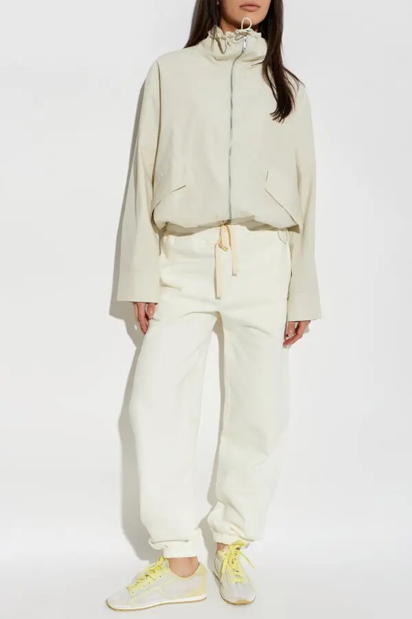 JIL SANDER Sweatpants With Ribbed Cuffs - Cream