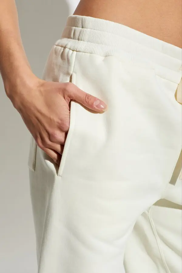 JIL SANDER Sweatpants With Ribbed Cuffs - Cream