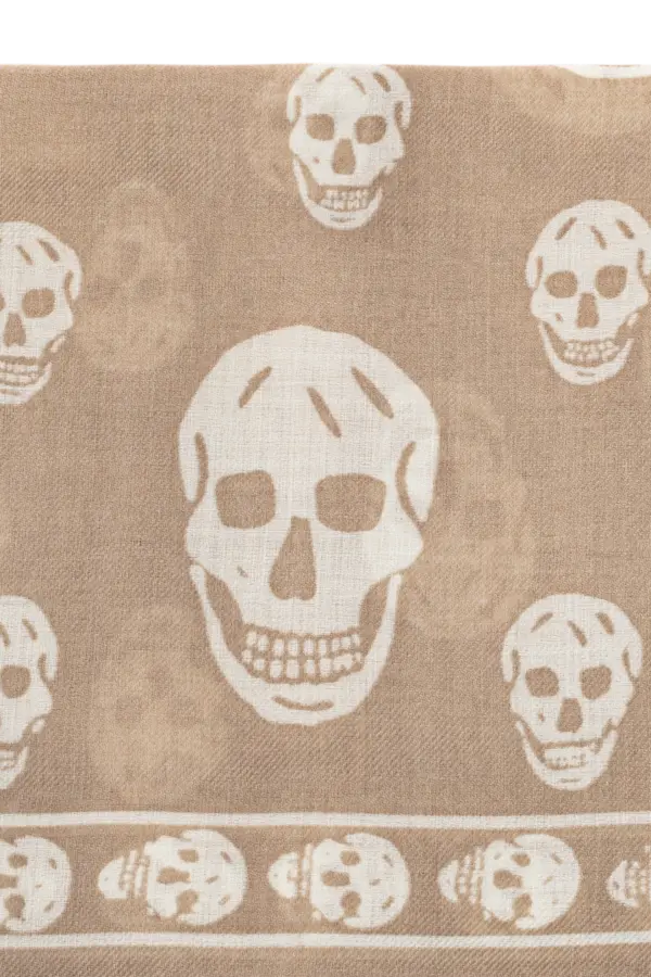 Alexander McQueen Wool Scarf - Beige