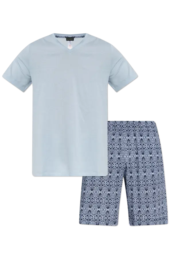 Hanro Two-piece Pyjamas From The 'night & Day' Collection - Blue
