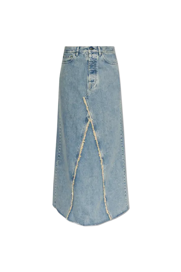 MAISON MARGIELA Denim Skirt With Raw Hem - Blue