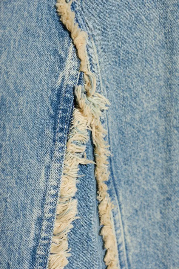 MAISON MARGIELA Denim Maxi Skirt With Raw Hem