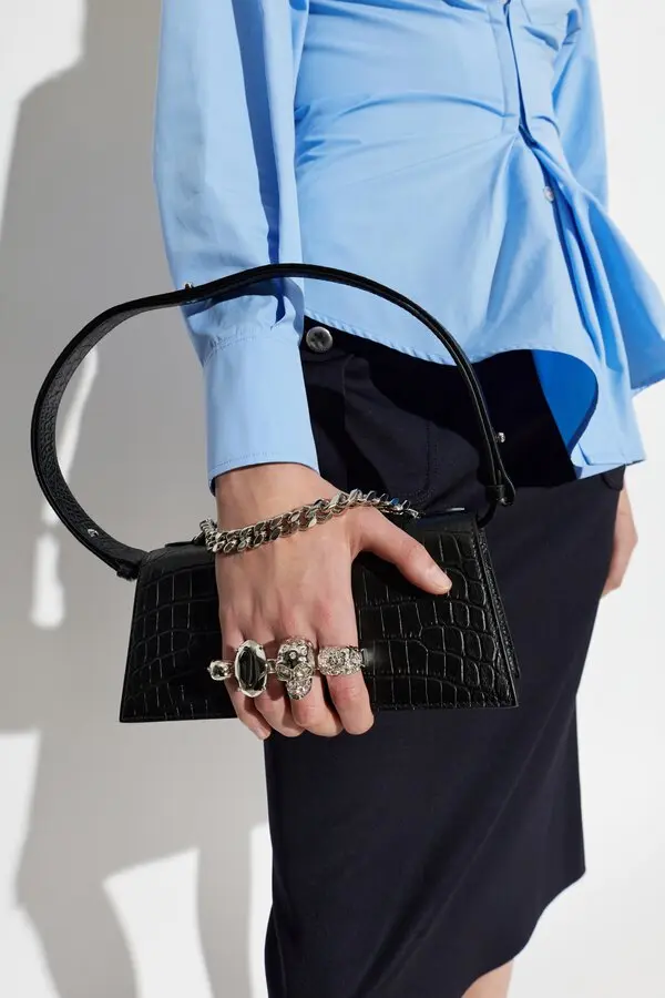 Alexander McQueen Jewelled Mini' Handbag - Black