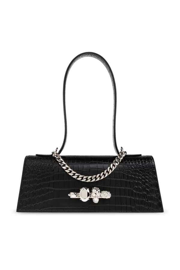 Alexander McQueen Leather Shoulder Bag - Black