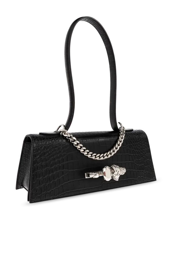Alexander McQueen Leather Shoulder Bag - Black