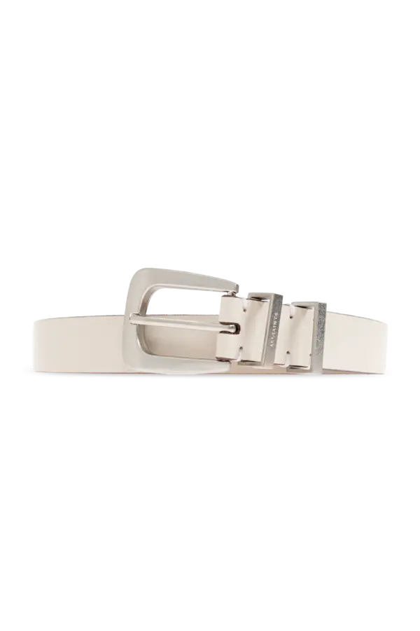 ALLSAINTS Leather Belt - Cream