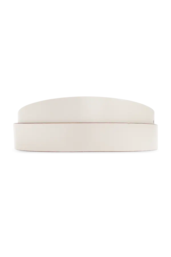 ALLSAINTS Leather Skinny Belt - Cream