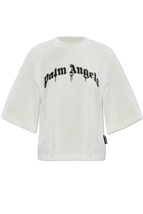 Palm Angels T-shirt With Printed Logo - White