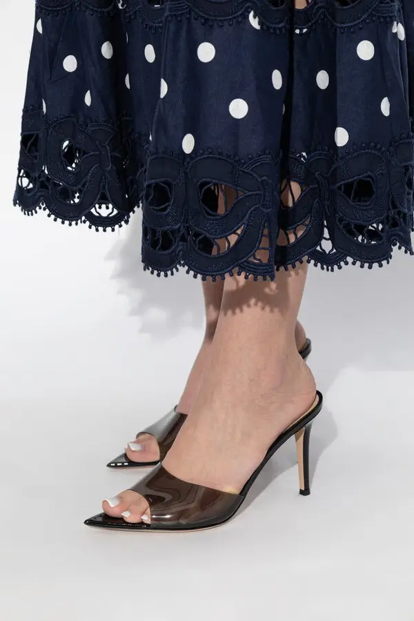 GIANVITO ROSSI Elle 85 Heeled Mules - Black