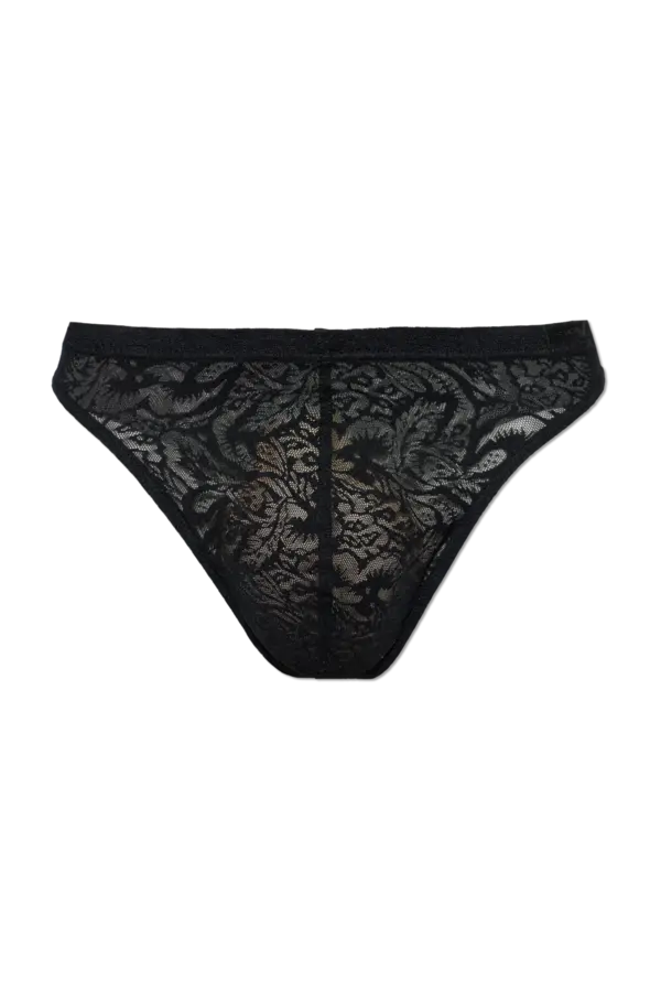 HOM Lace Thongs From The "temptation" Collection - Black