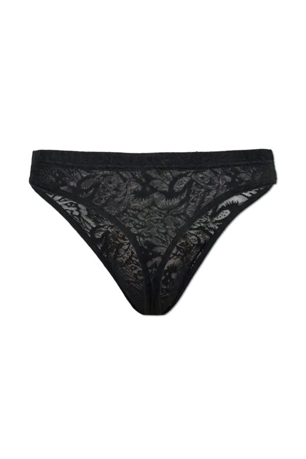 HOM Lace Thongs From The "temptation" Collection - Black