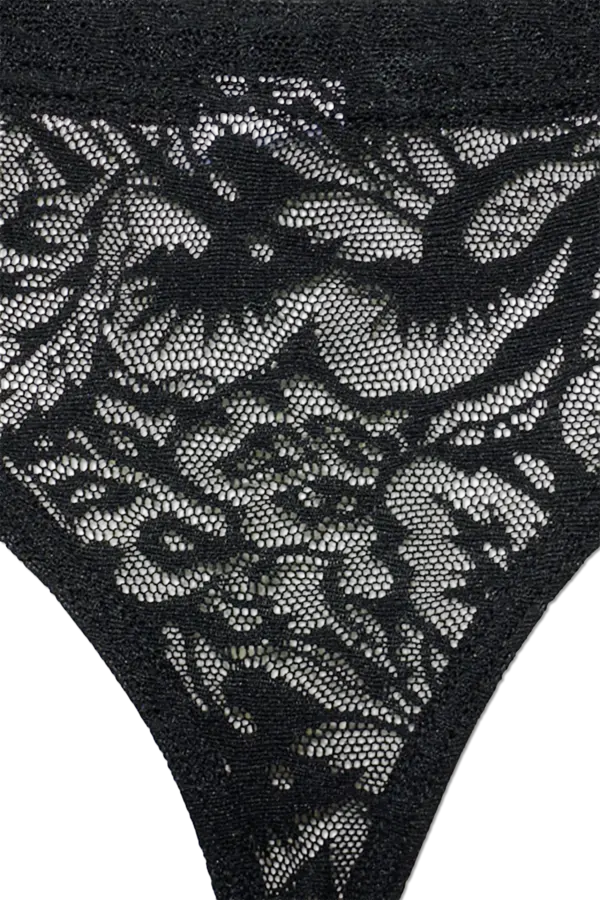 HOM Lace Thongs From The "temptation" Collection - Black