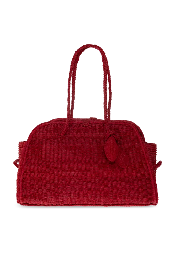 Jacquemus Turismo Raffia Shopper - Red