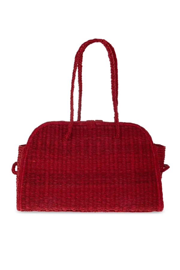 Jacquemus Turismo Raffia Shopper - Red