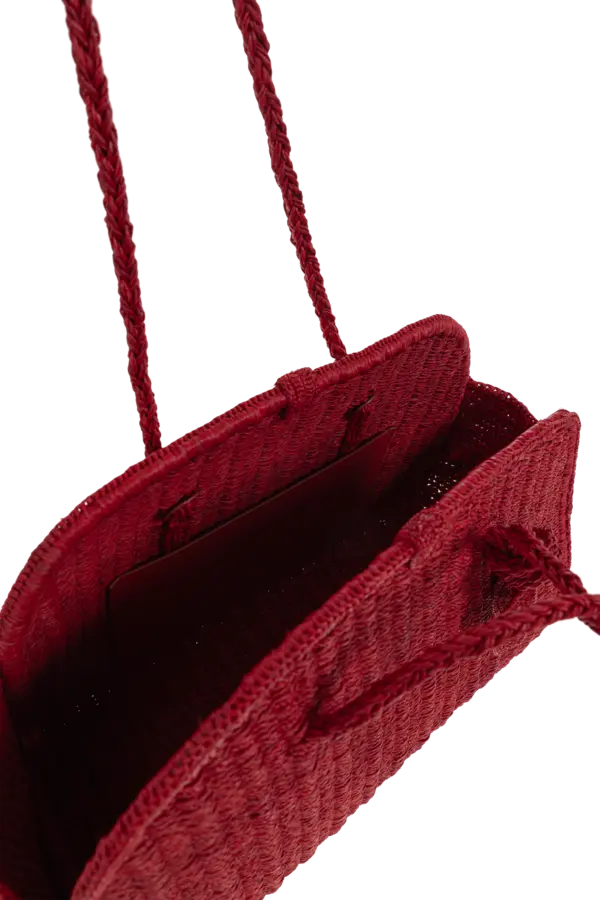 Jacquemus Turismo Raffia Shopper - Red