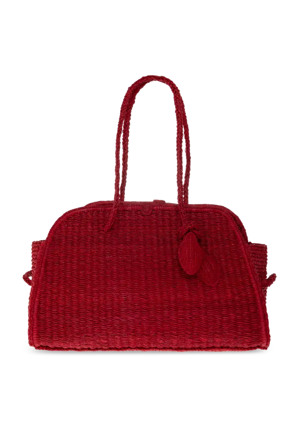 Jacquemus Turismo Raffia Shopper - Red