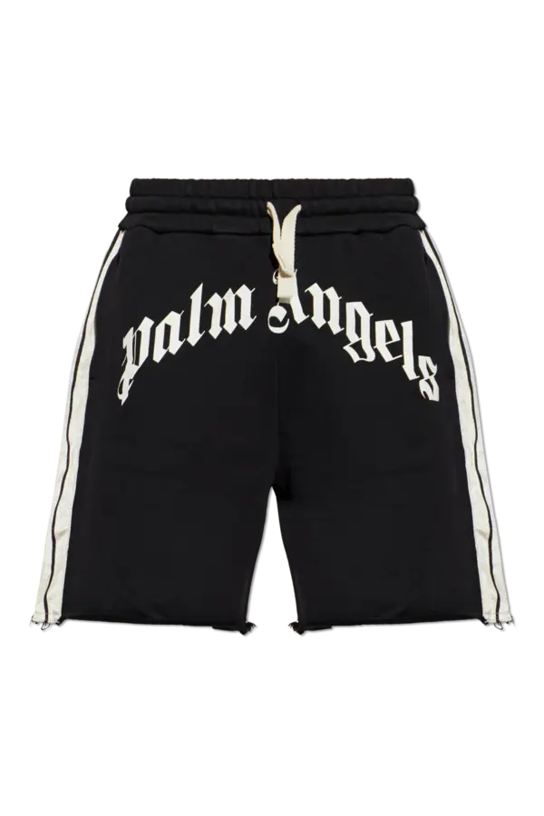 Palm Angels Shorts With Side Stripes - Black