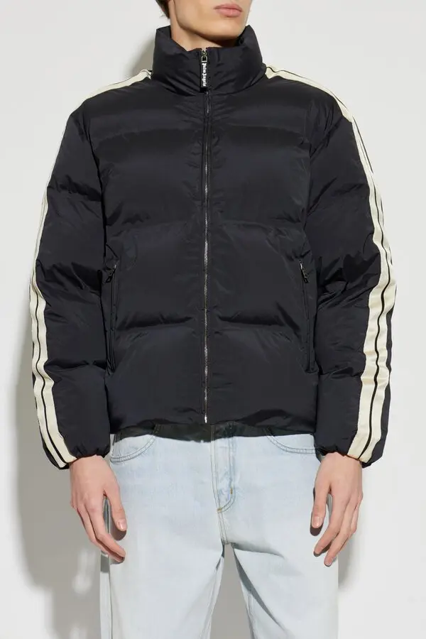 Palm Angels Insulated Puffer Jacket With Stand-up Collar - Black