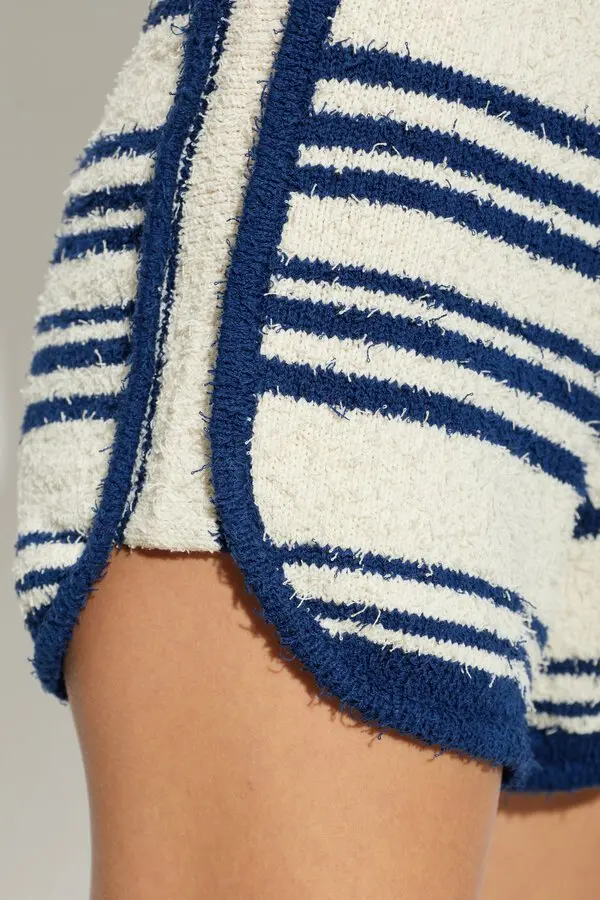 Perfect Moment High-waisted Striped Shorts - Cream