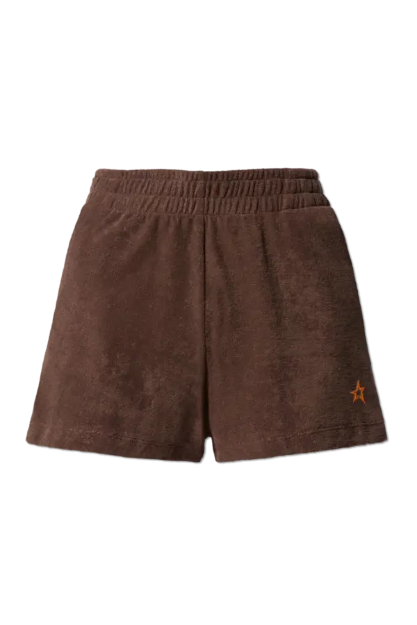 Perfect Moment Terry Cotton Shorts - Brown