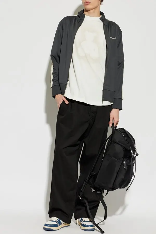 Palm Angels Stand-up Collar Sweatshirt - Grey