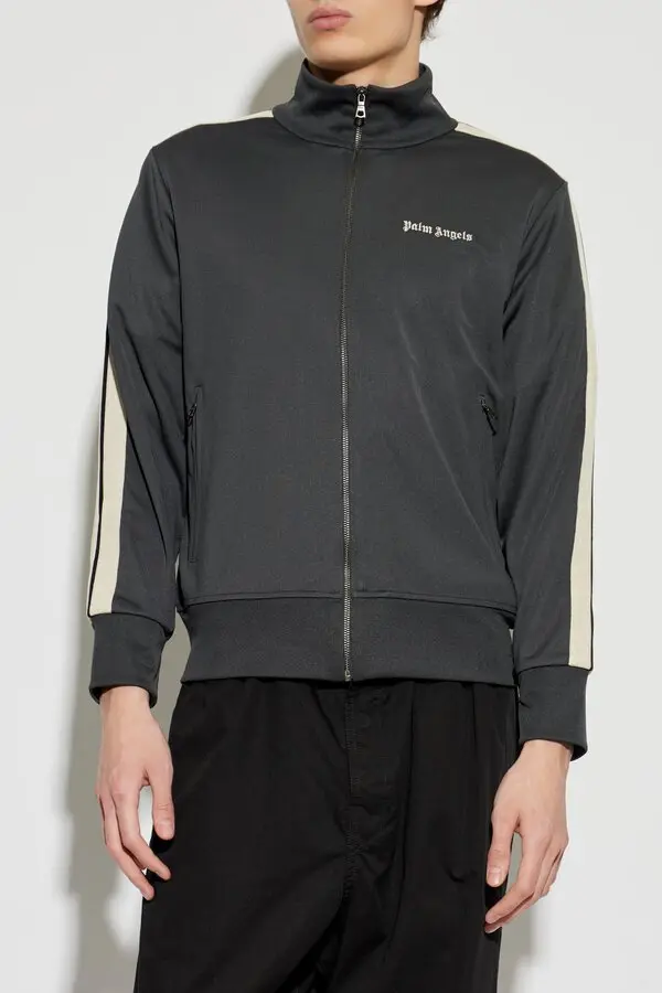Palm Angels Stand-up Collar Sweatshirt - Grey