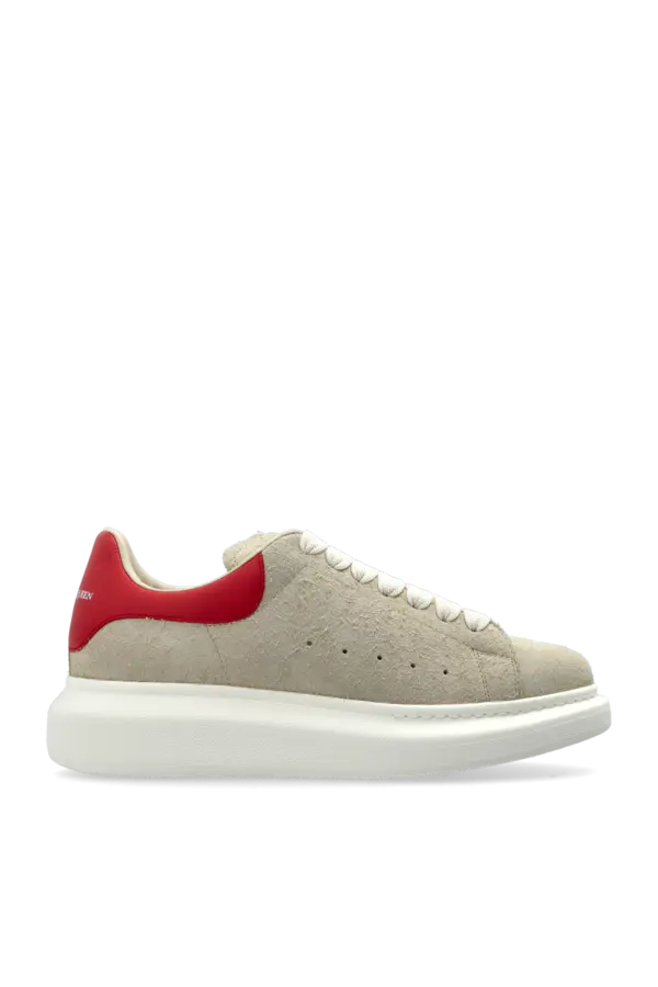 Alexander McQueen Suede Sneakers With Logo - Beige