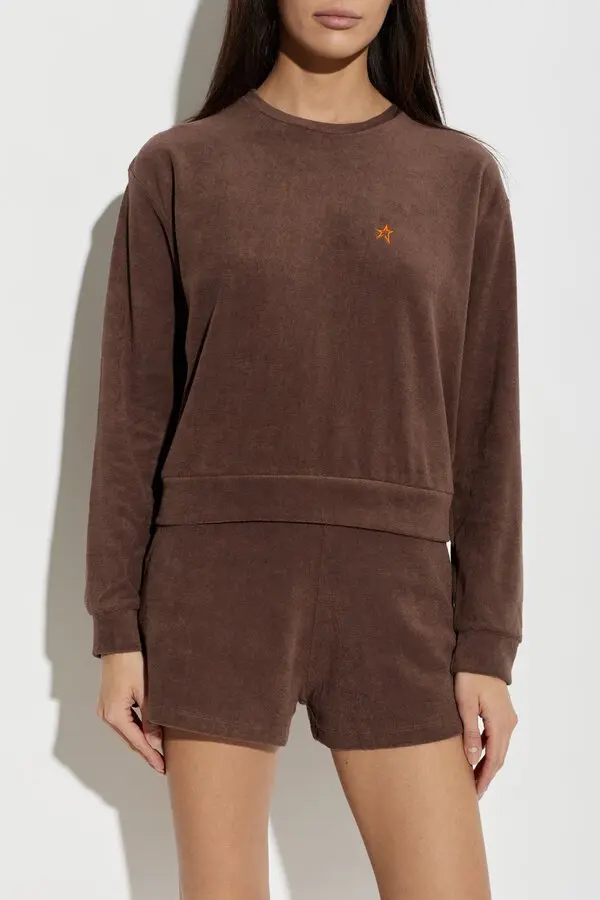 Perfect Moment Cotton Terry Sweatshirt - Brown